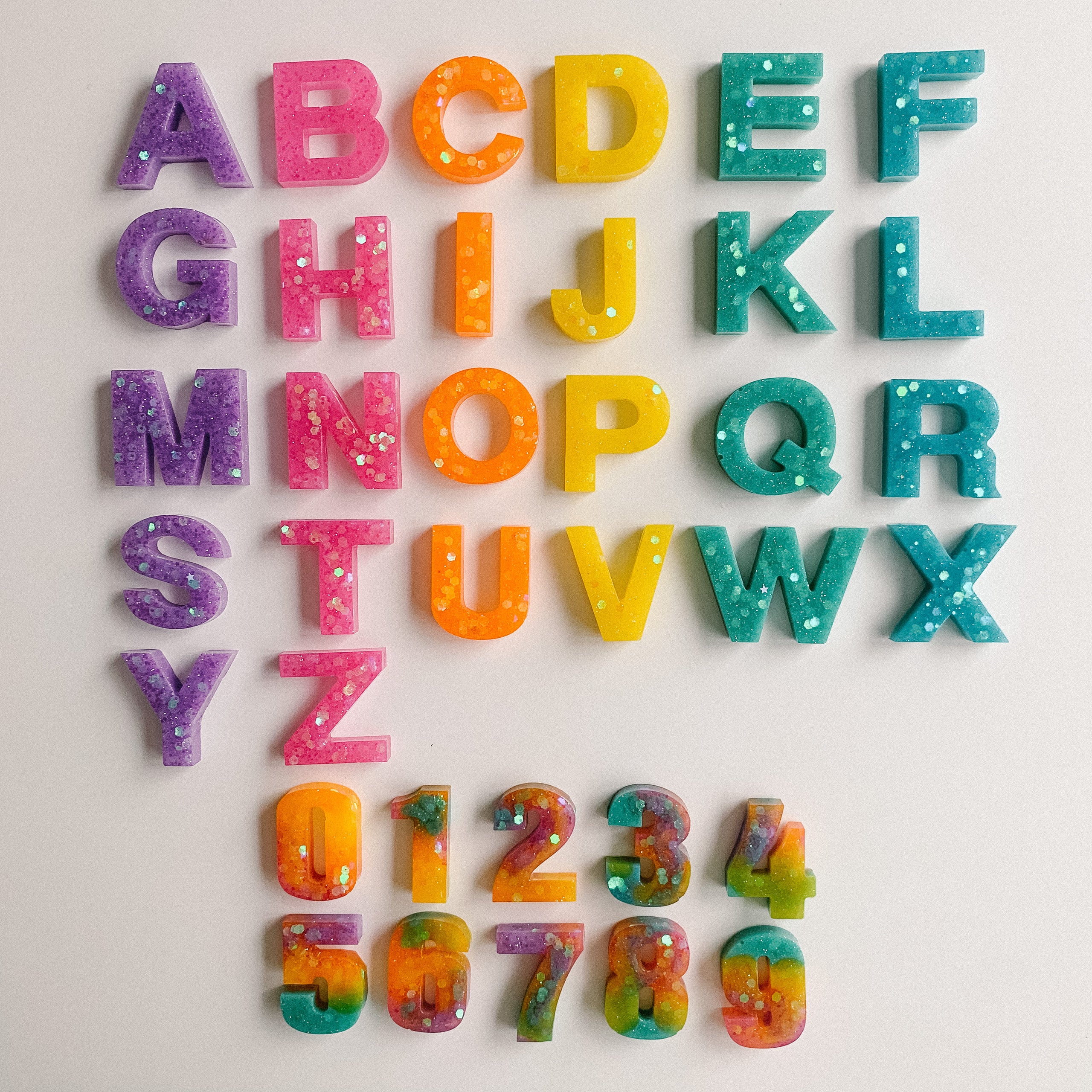 Bright Rainbow Alphabet Set + Numbers | Back to Basics Curriculum Resources