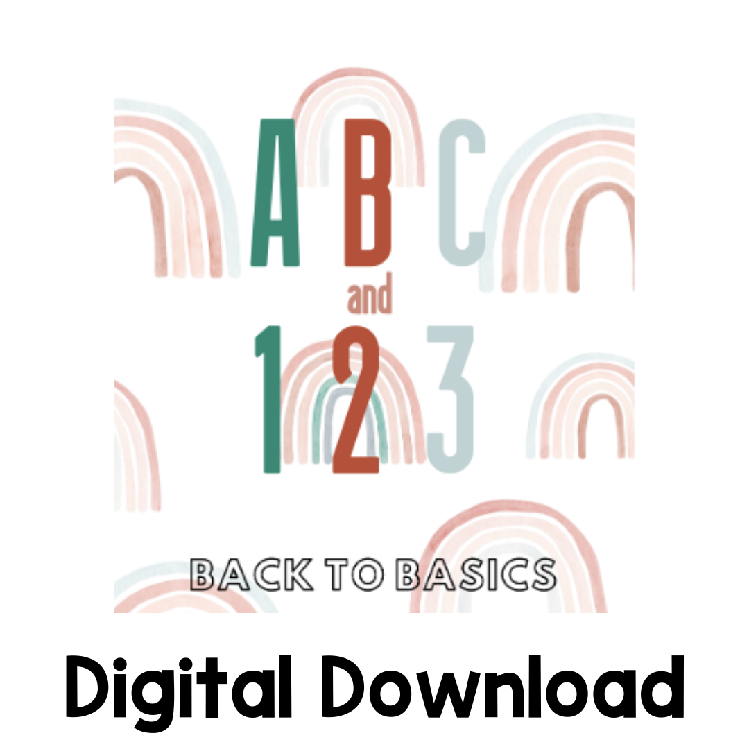 Boho Rainbow ABC and 123 Cards - DIGITAL DOWNLOAD | Back to Basics ...